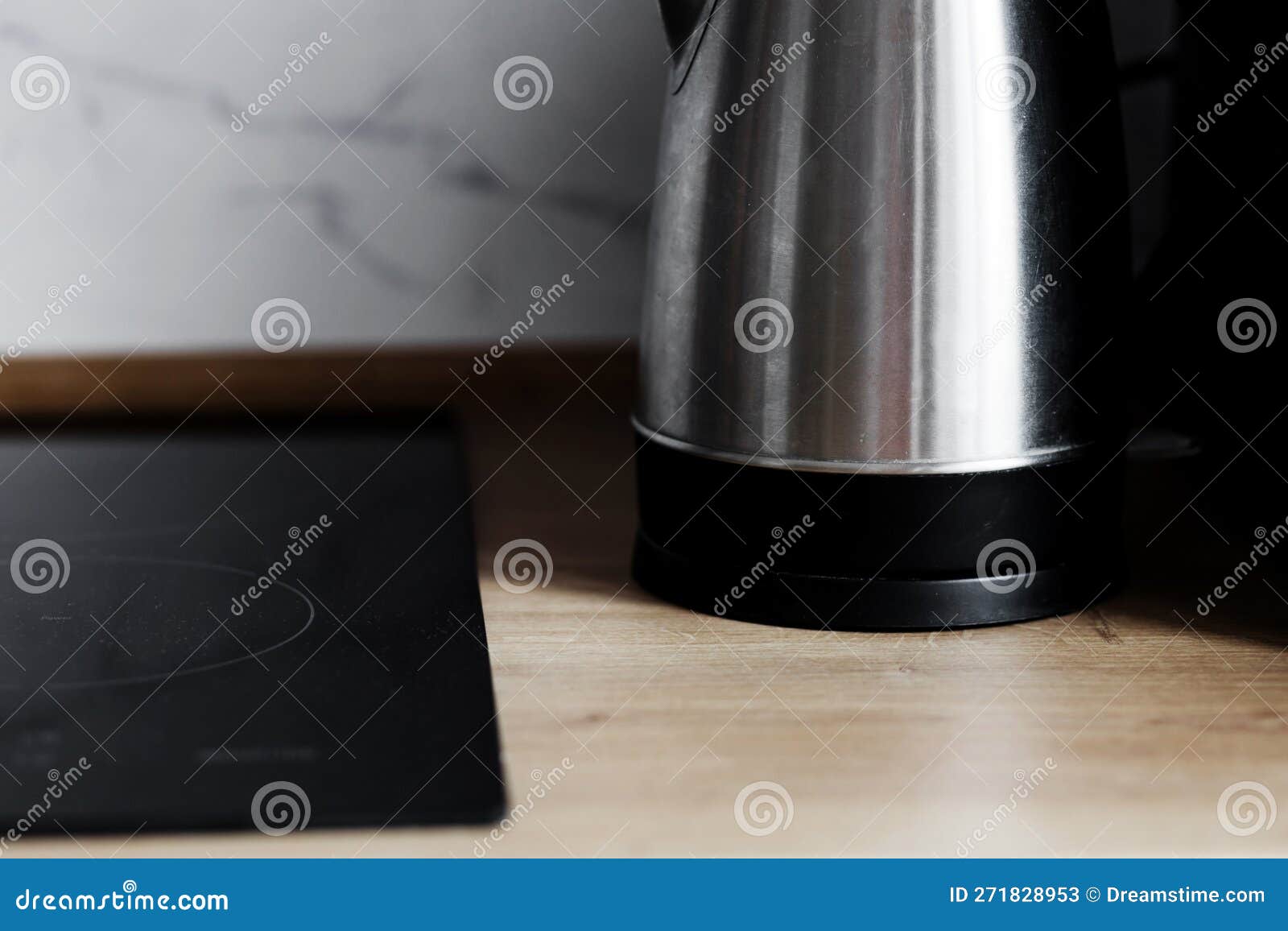 Metal electric kettle stock image. Image of boiling - 271828953