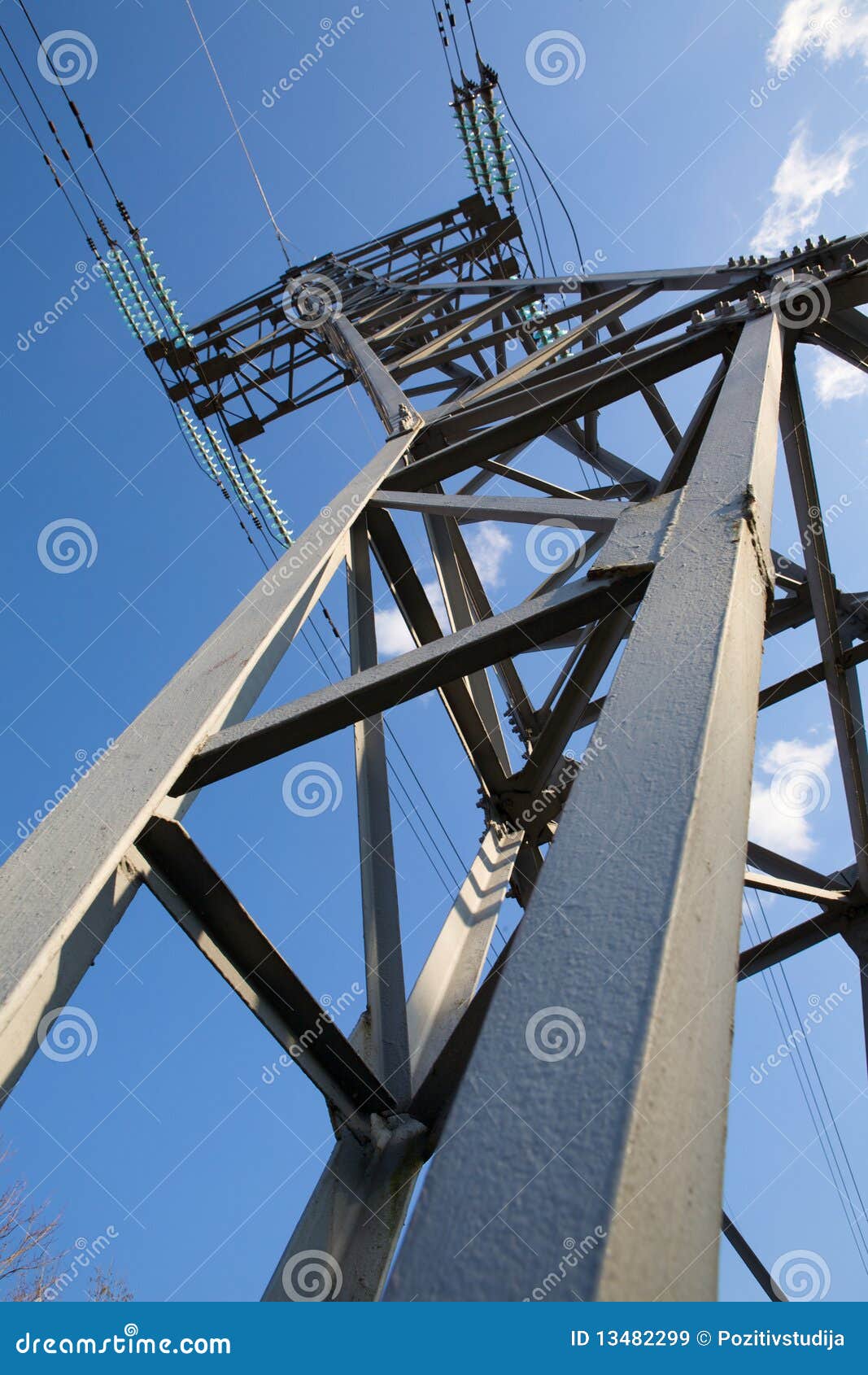 Metal electric pole stock image. Image of environment - 13482299