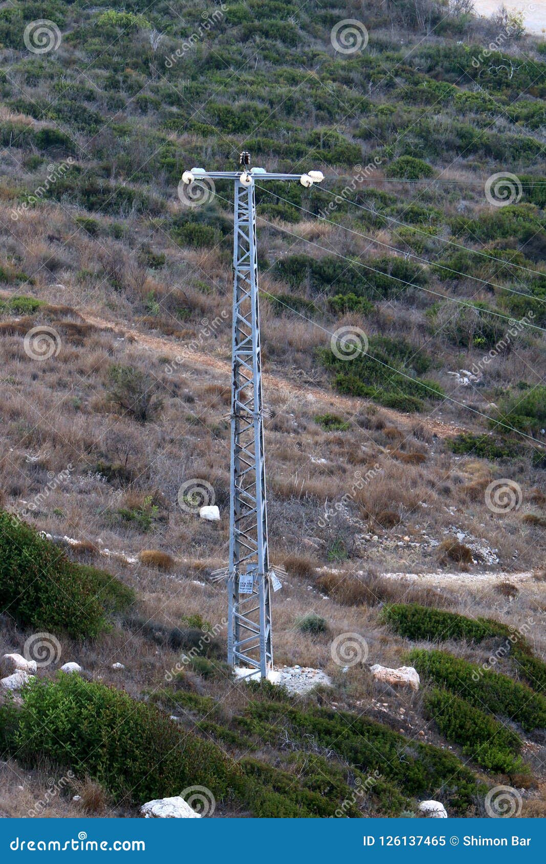 Metal electric pole stock image. Image of city, metal - 126137465