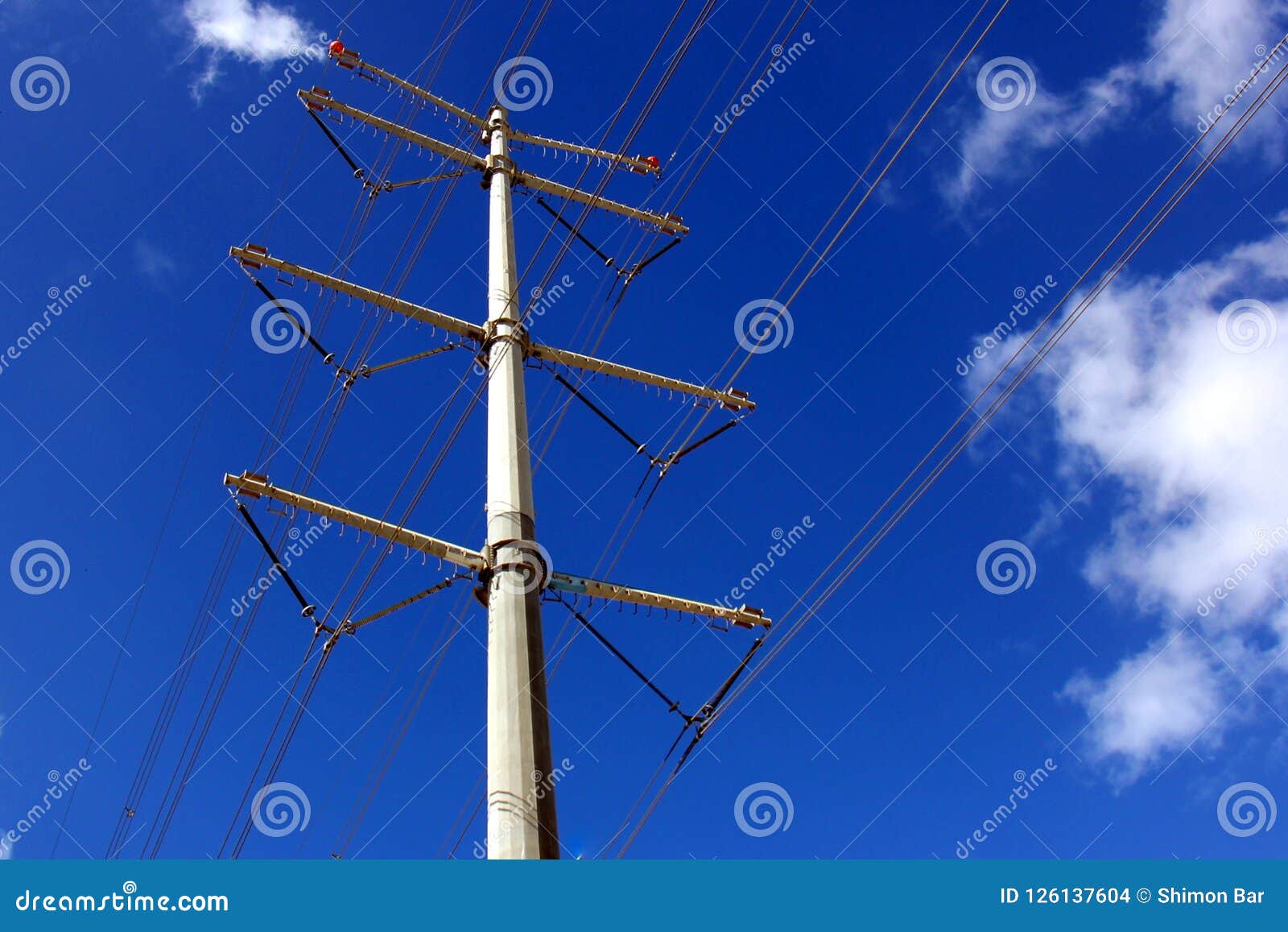 Metal electric pole stock photo. Image of current, insulator - 126137604