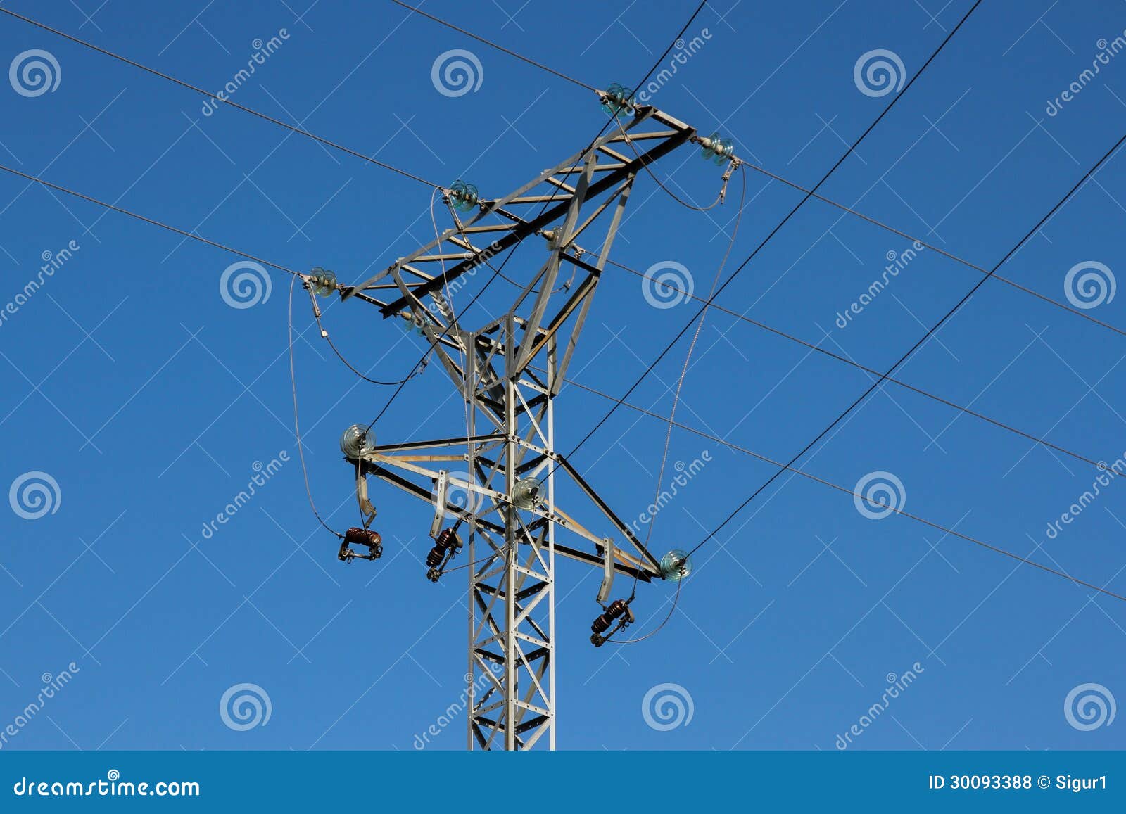 Post Electrical Distribution Stock Photo - Image of volts, light: 30093388