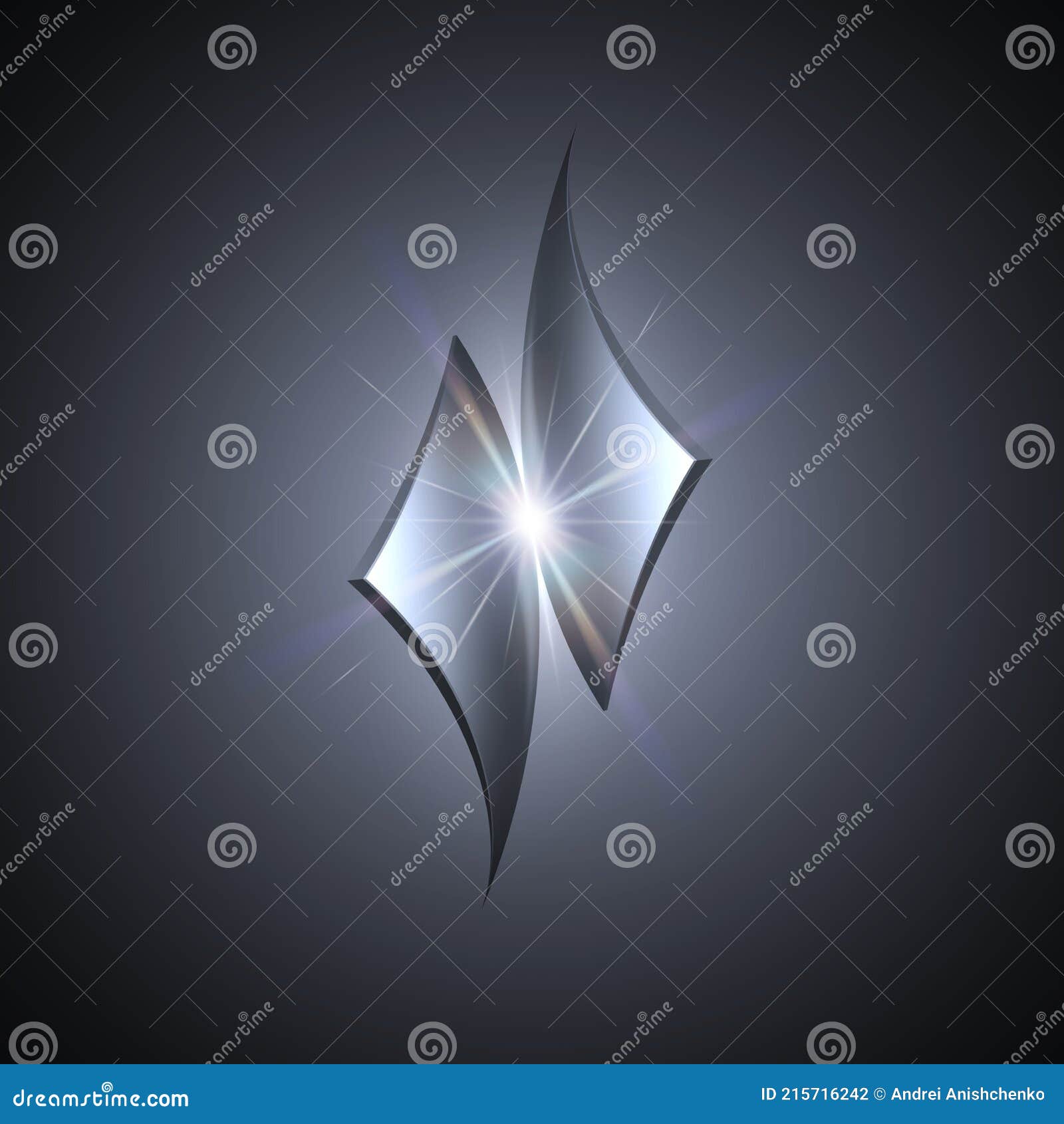 Metal Elements with Light Effect Stock Vector - Illustration of ...