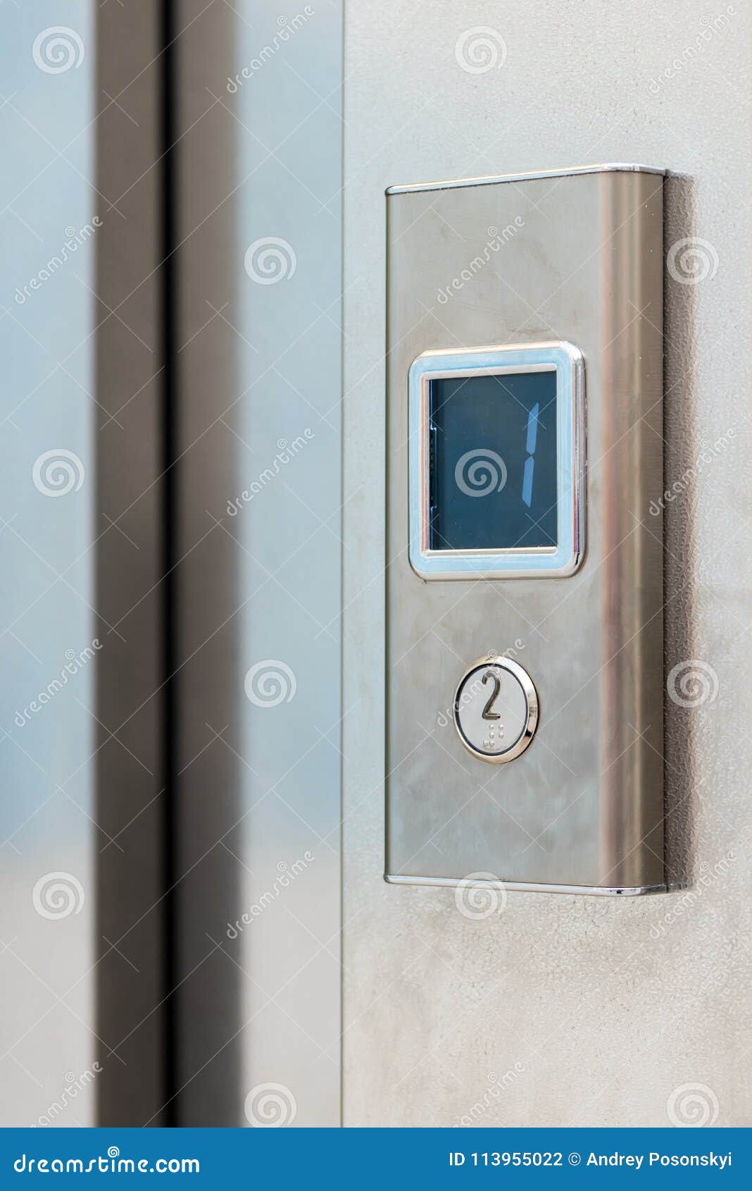 Electronic LCD Elevator Display Showing Twenty Floor Down, Automatic ...