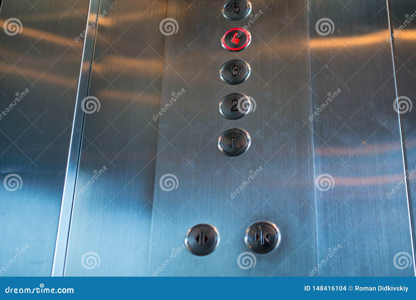 Metal elevator buttons stock photo. Image of lift, buttons - 148416104