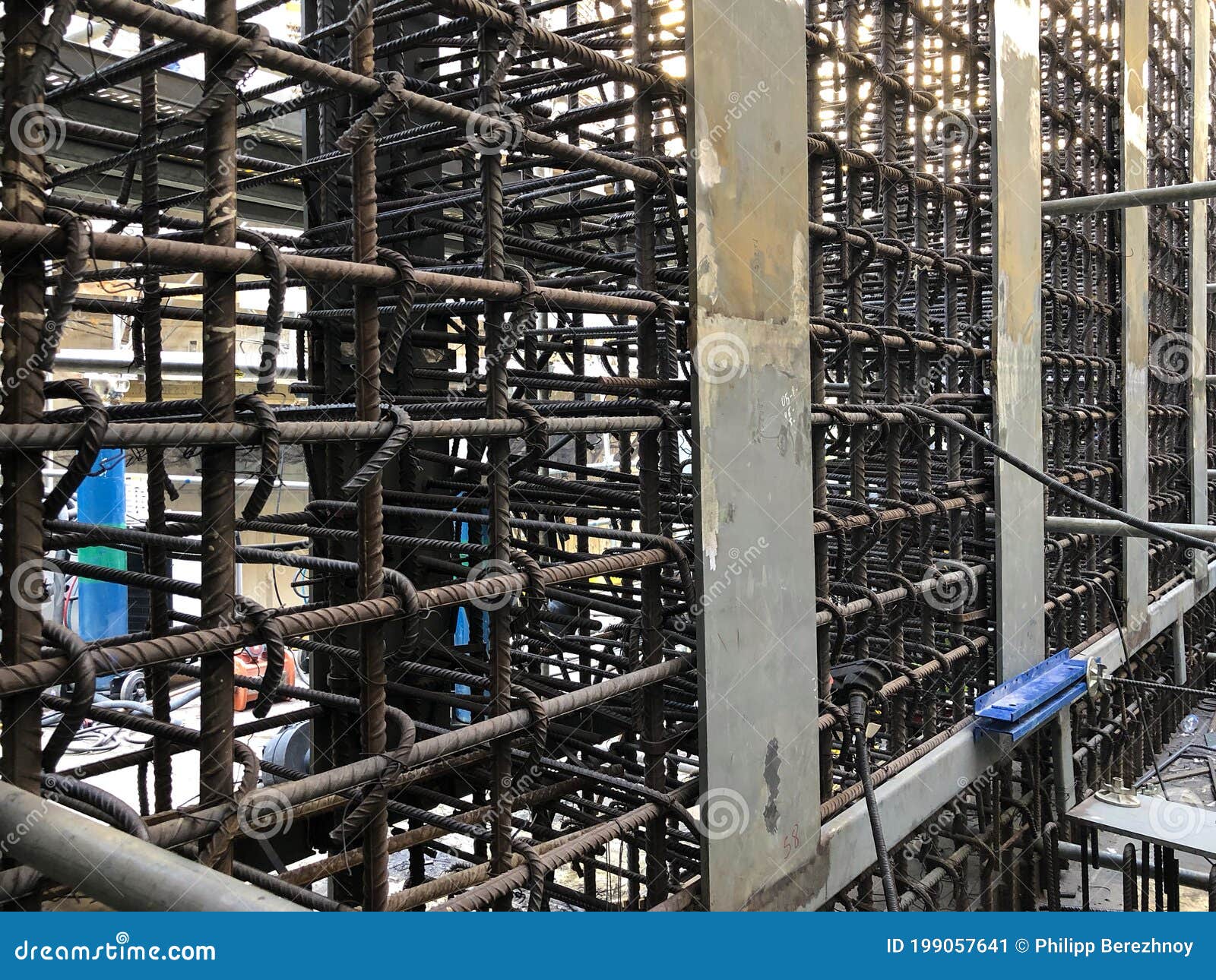 Metal Embedded Parts And Reinforcement Metal.Monolithic Concrete Metal ...