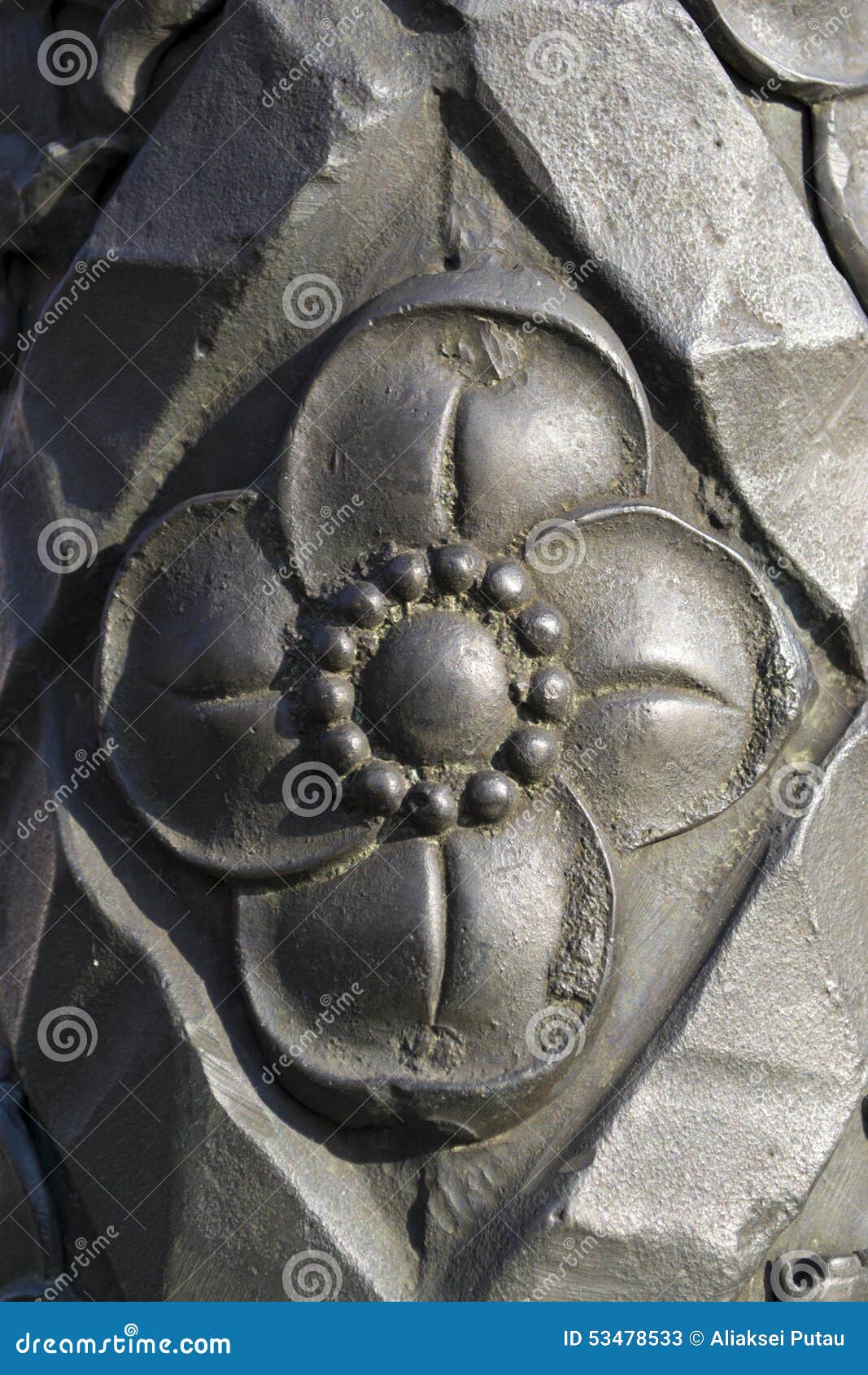 Metal embossed flower stock image. Image of detail, museum - 53478533