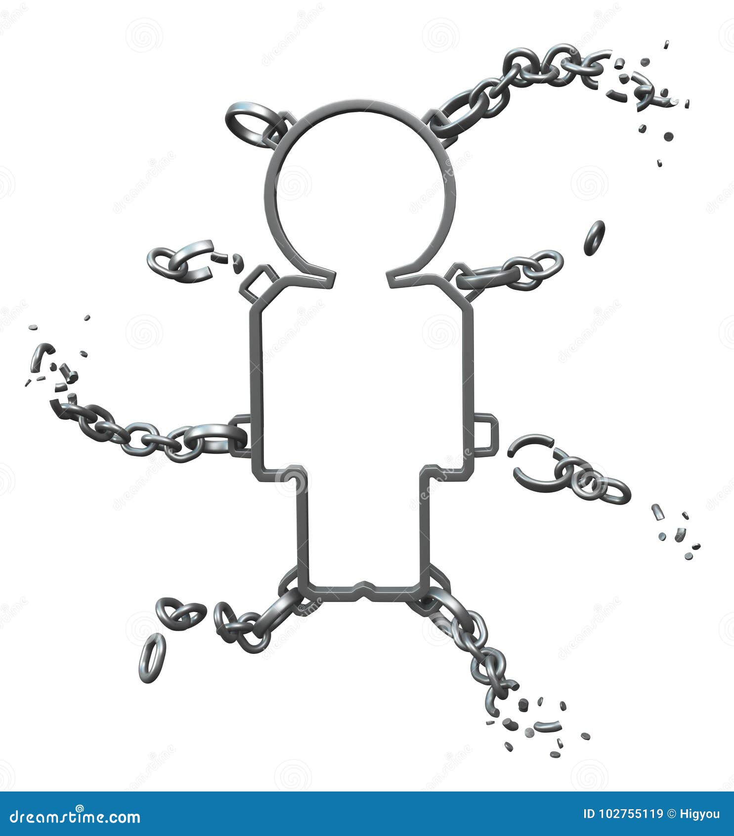 Metal Empty Figure Chains stock illustration. Illustration of metal ...