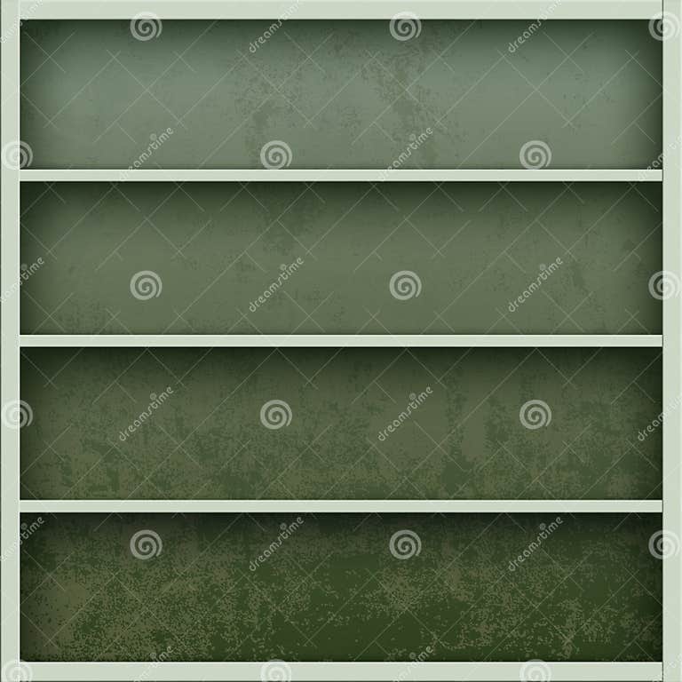 Metal Empty Tool Box. Blank Shelves for the Warehouse Stock Vector ...