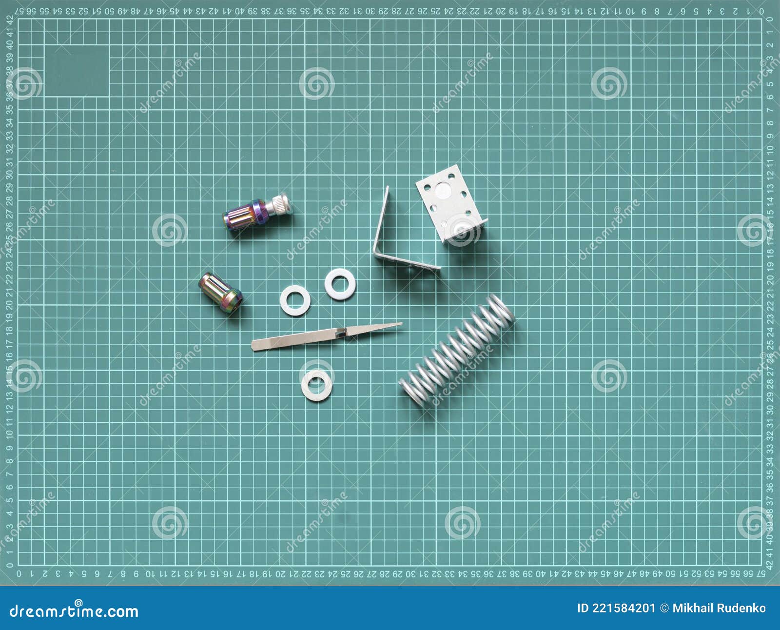 A Metal Engineering Spare Parts Details Flat Lay, Tools and Equipment ...
