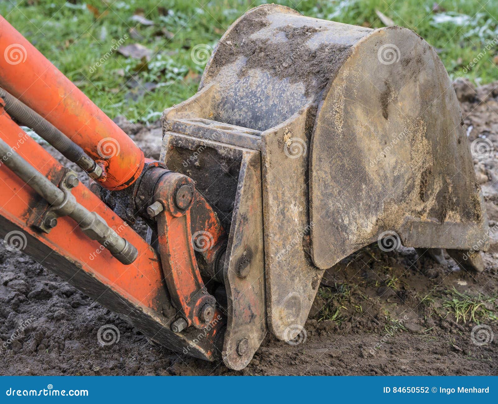 Metal excavator shovel stock photo. Image of perspective - 84650552