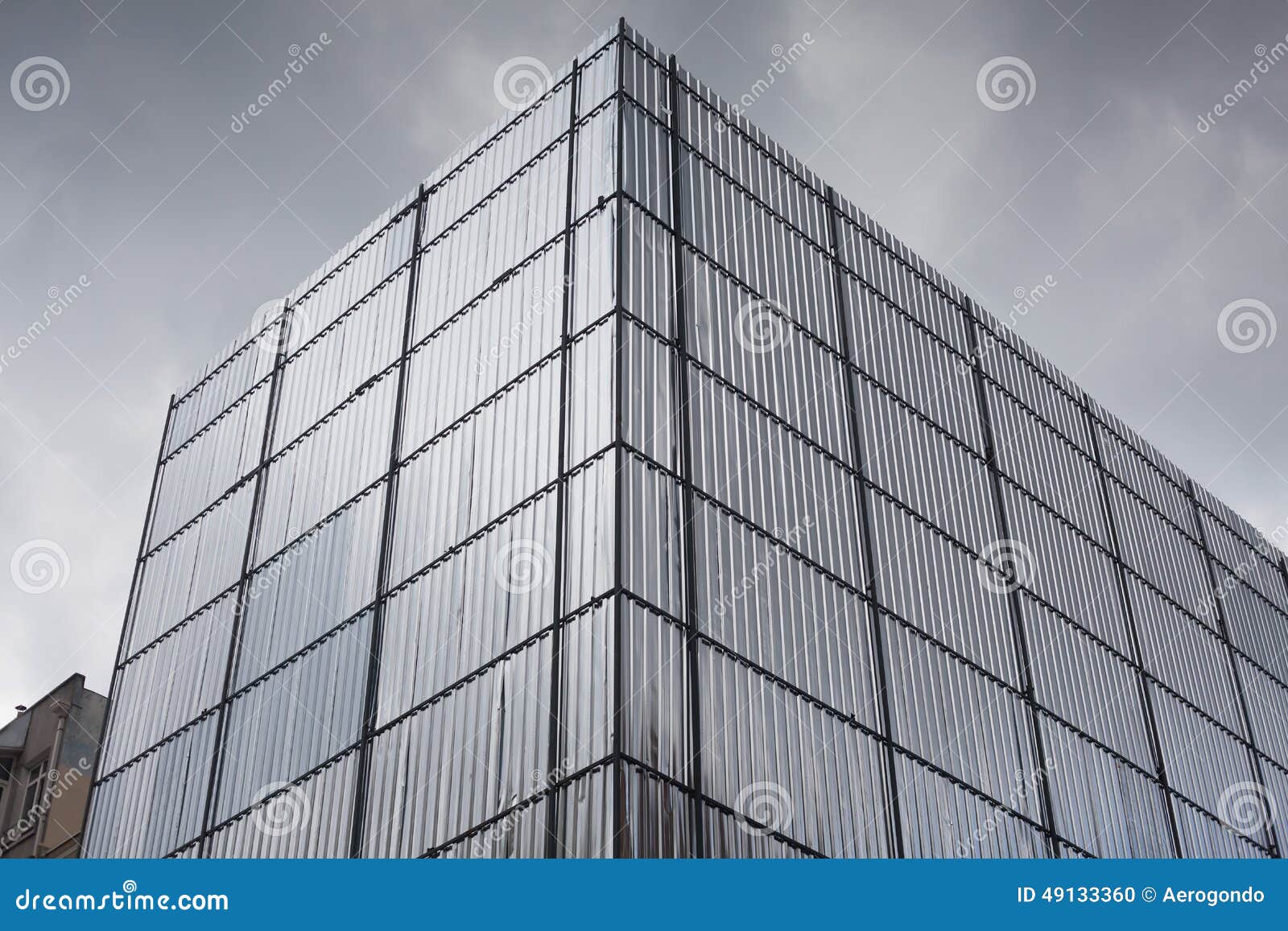 Metal facade protection stock photo. Image of texture - 49133360