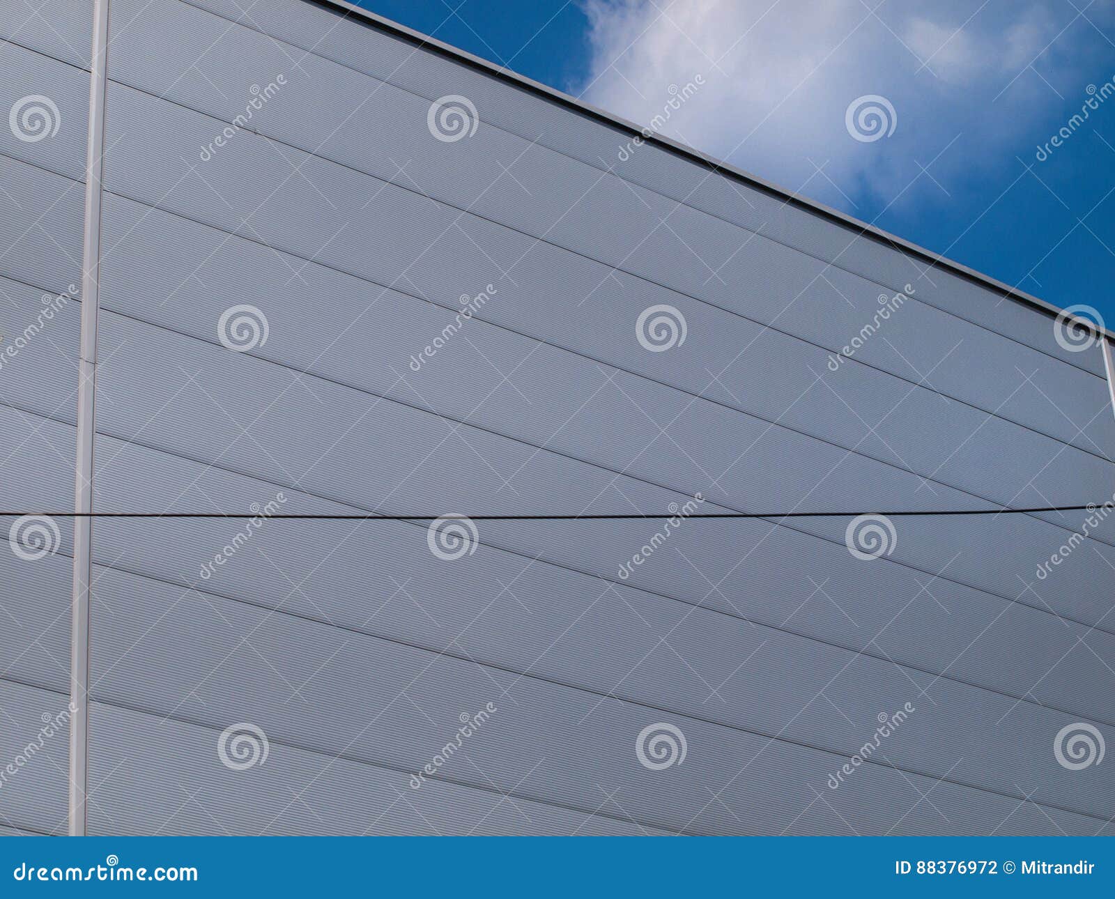 Metal Facade of Storage Building Stock Photo - Image of aluminum ...