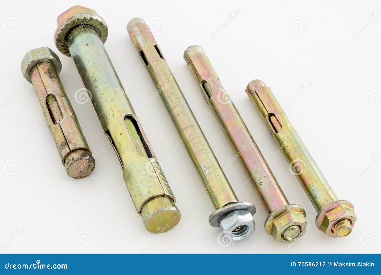 Metal fasteners stock photo. Image of construction, metallic - 76586212