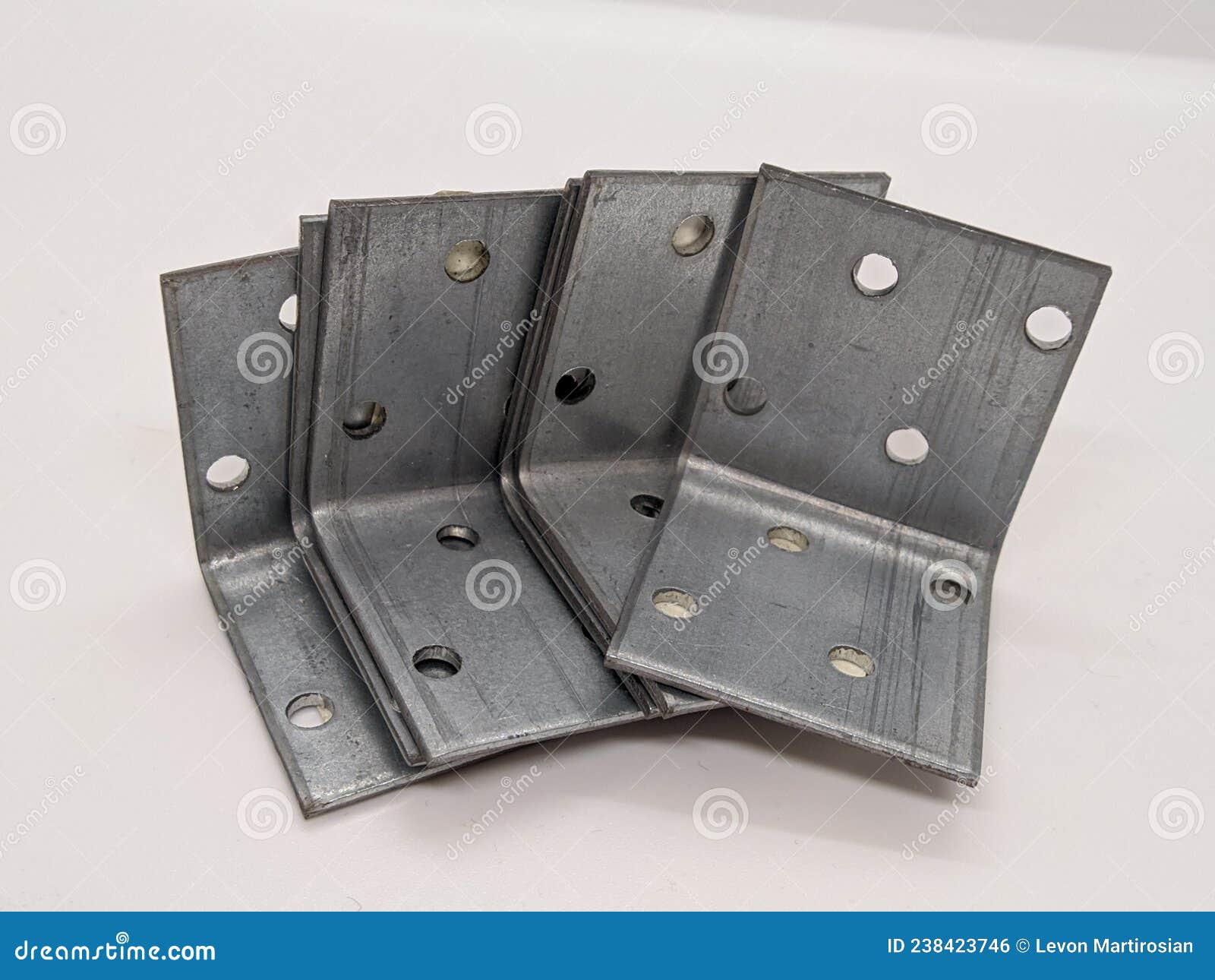 Metal Fastening Corners on a White Background. Stock Photo - Image of ...