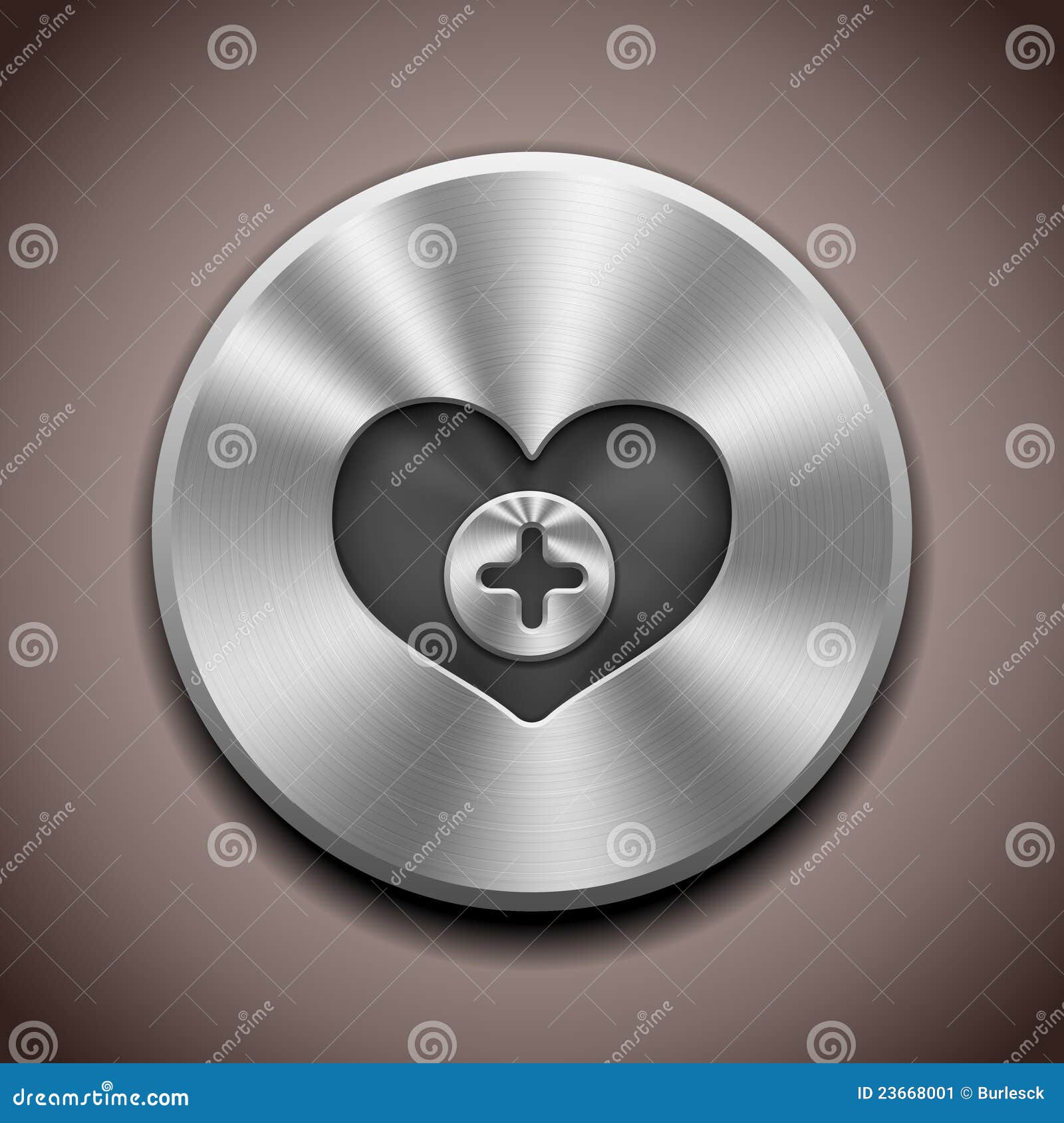 Metal Favorite icon button stock vector. Illustration of realistic ...