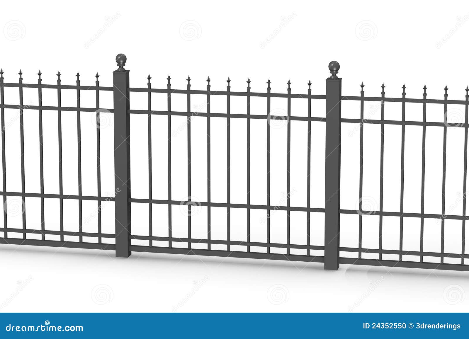 Metal fence 5 stock illustration. Illustration of building - 24352550