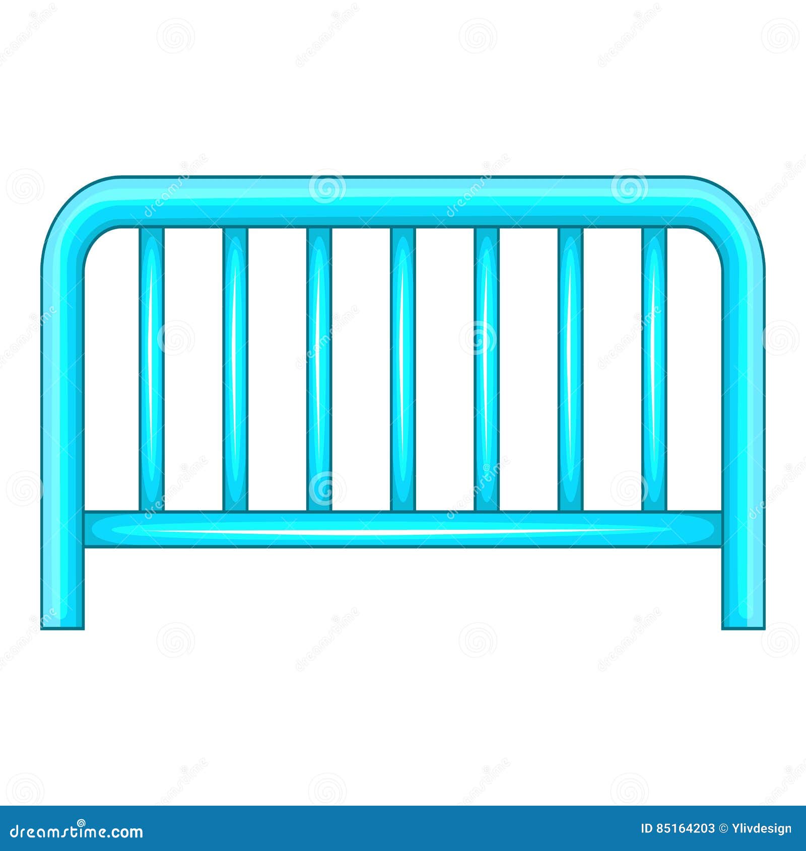 Metal Fence Icon, Cartoon Style Stock Vector - Illustration of railing ...