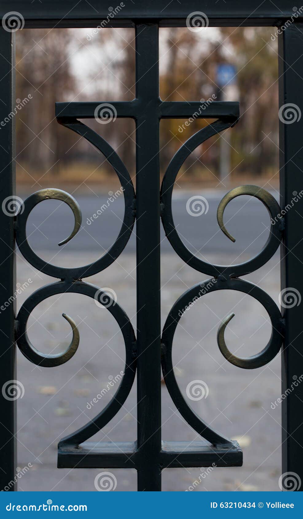 Metal fence ornament stock photo. Image of cast, decor - 63210434