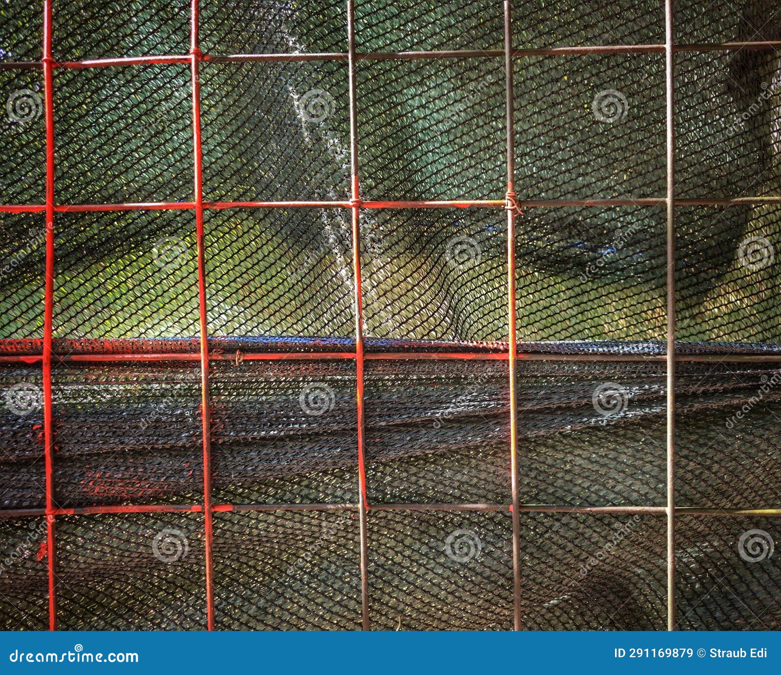 Metal Fence and Shading Net Stock Image - Image of fence, outdoor ...