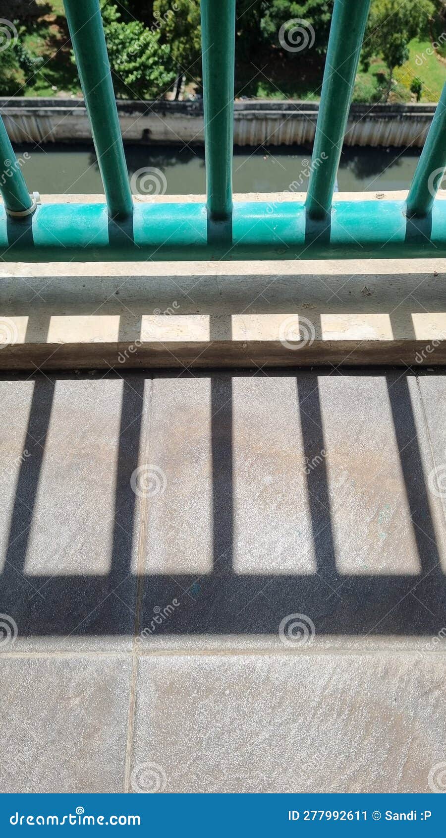 Metal Fence Shadow Pagar Teras Terrace Stock Image - Image of shadow ...