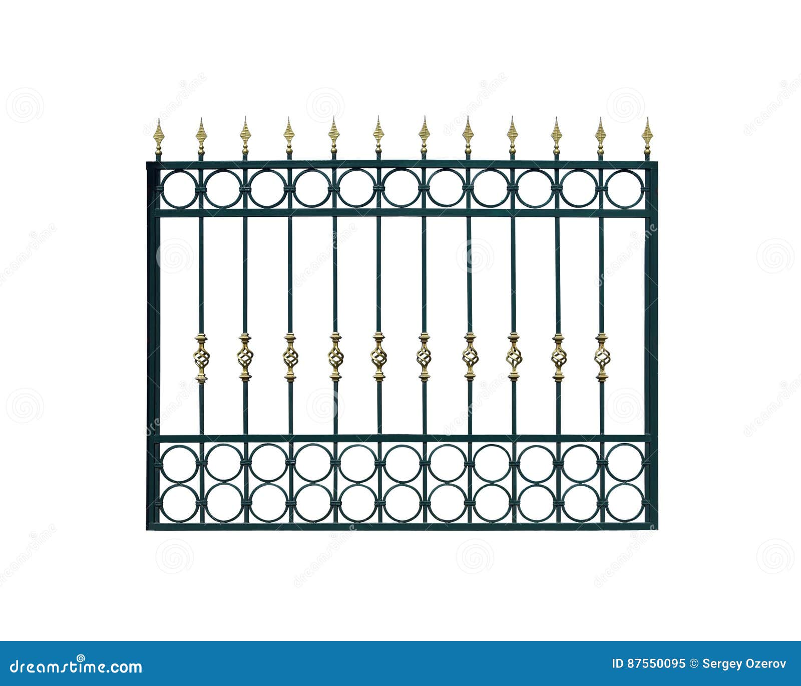 Metal fencing. stock image. Image of railing, garden - 87550095