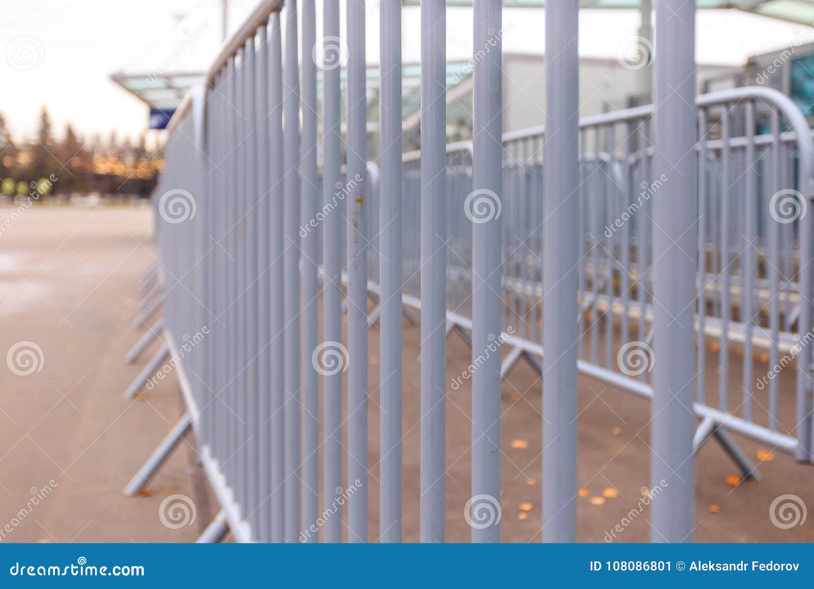 Metal Fencing in the Stadium Stock Image - Image of entrance, isolated ...