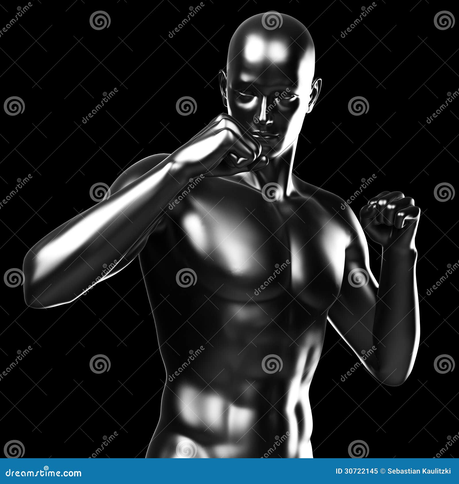 Metal fighter stock illustration. Illustration of chrome - 30722145