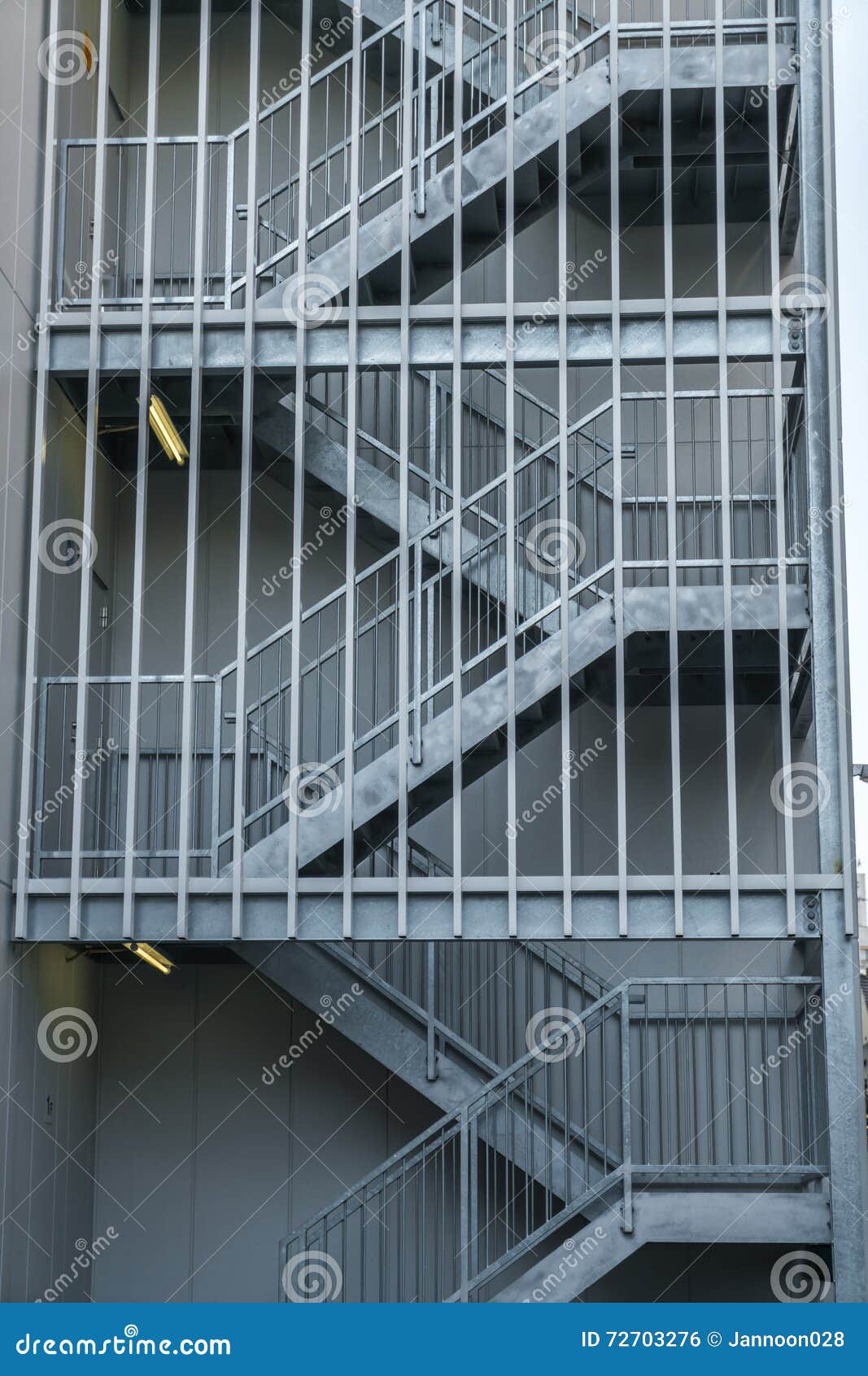 Metal Fire Escape Outside Building . Stock Photo - Image of emergency ...