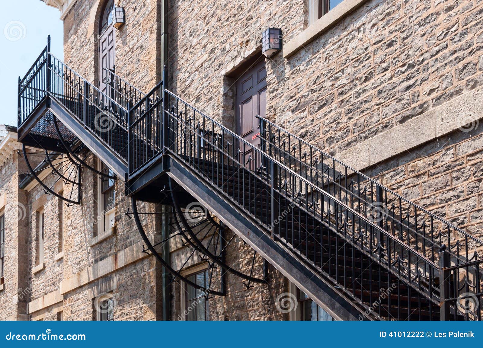 Metal fire escape stock photo. Image of doors, staircase - 41012222