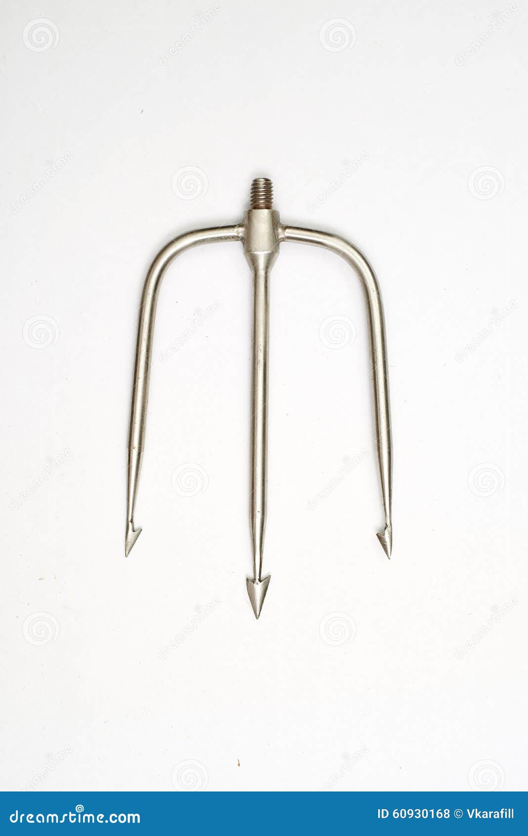Metal Fishing Trident Isolate on White Background Stock Photo - Image ...