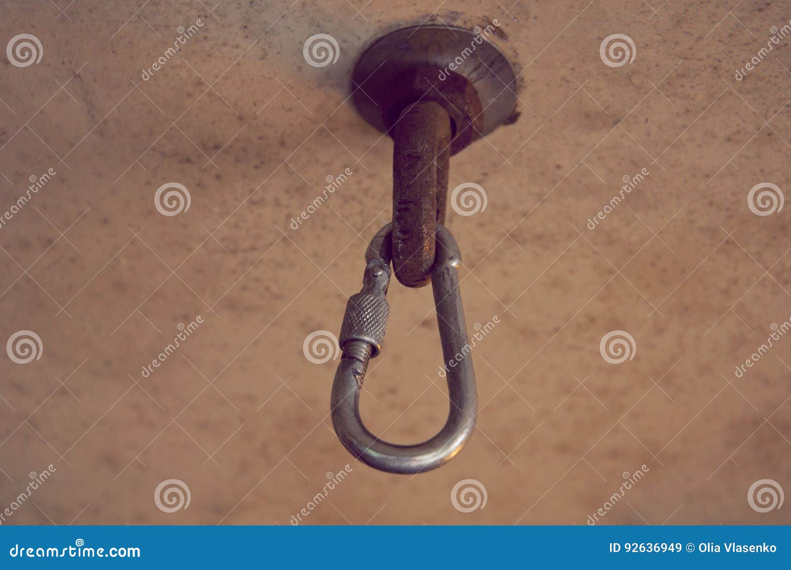Metal Fixture in the Ceiling, a Ring Stock Image - Image of hook ...