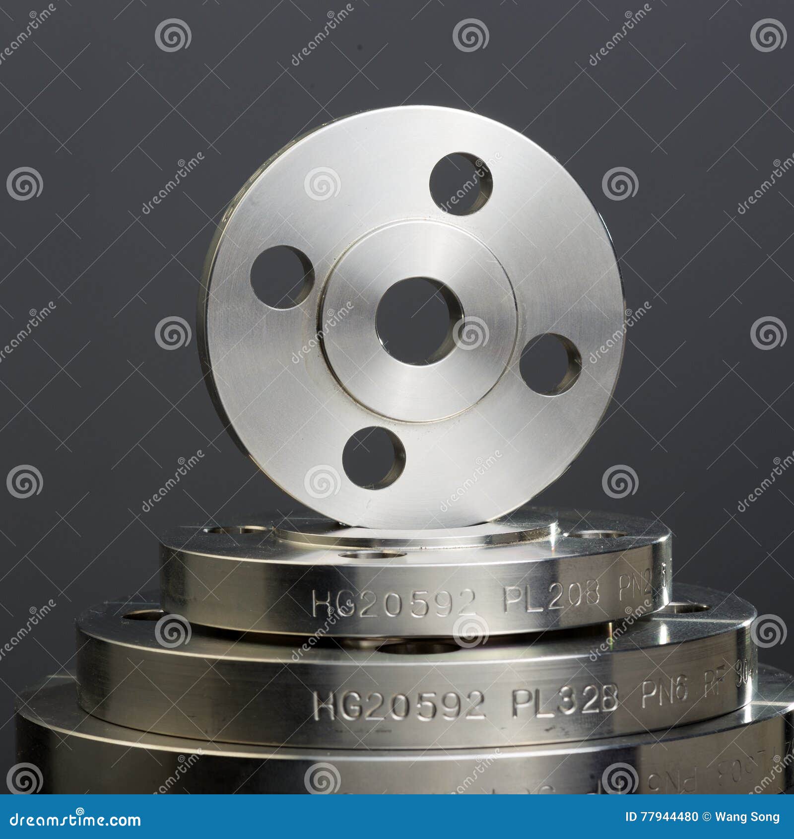 Metal flange ring stock photo. Image of technology, shiny - 77944480