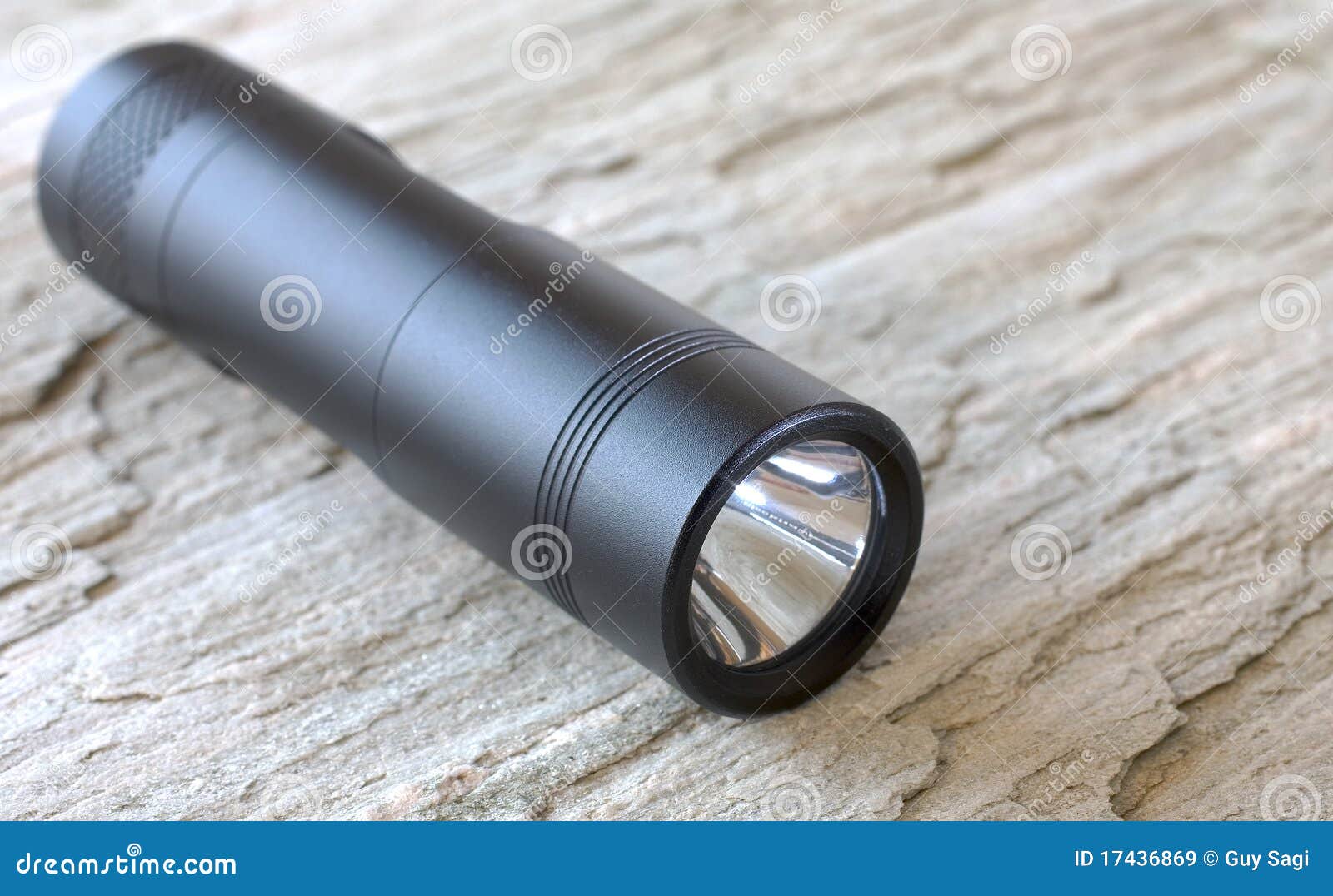 Metal flashlight stock image. Image of black, aluminum - 17436869