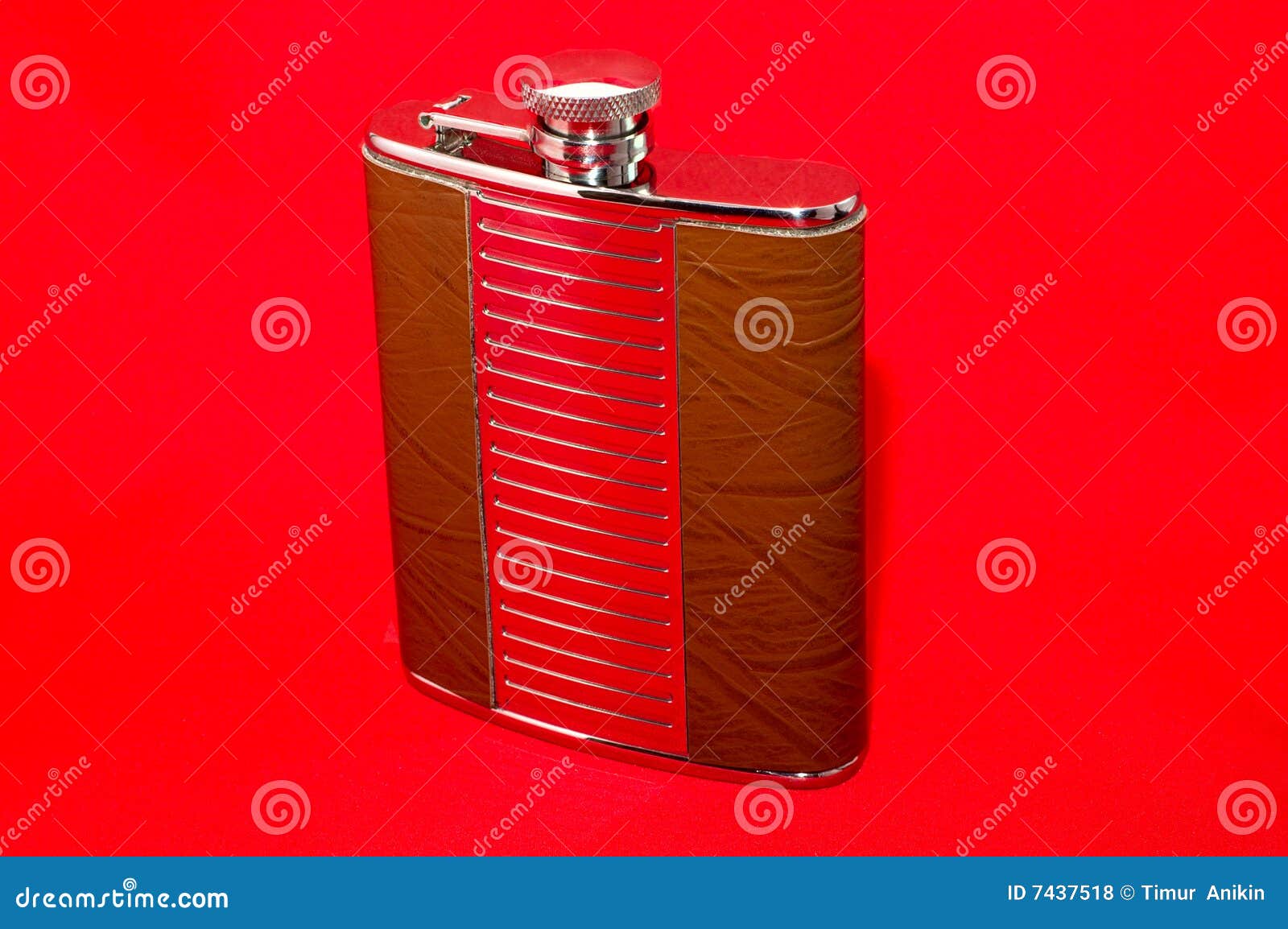 Metal flask for alcohol stock photo. Image of beverage - 7437518