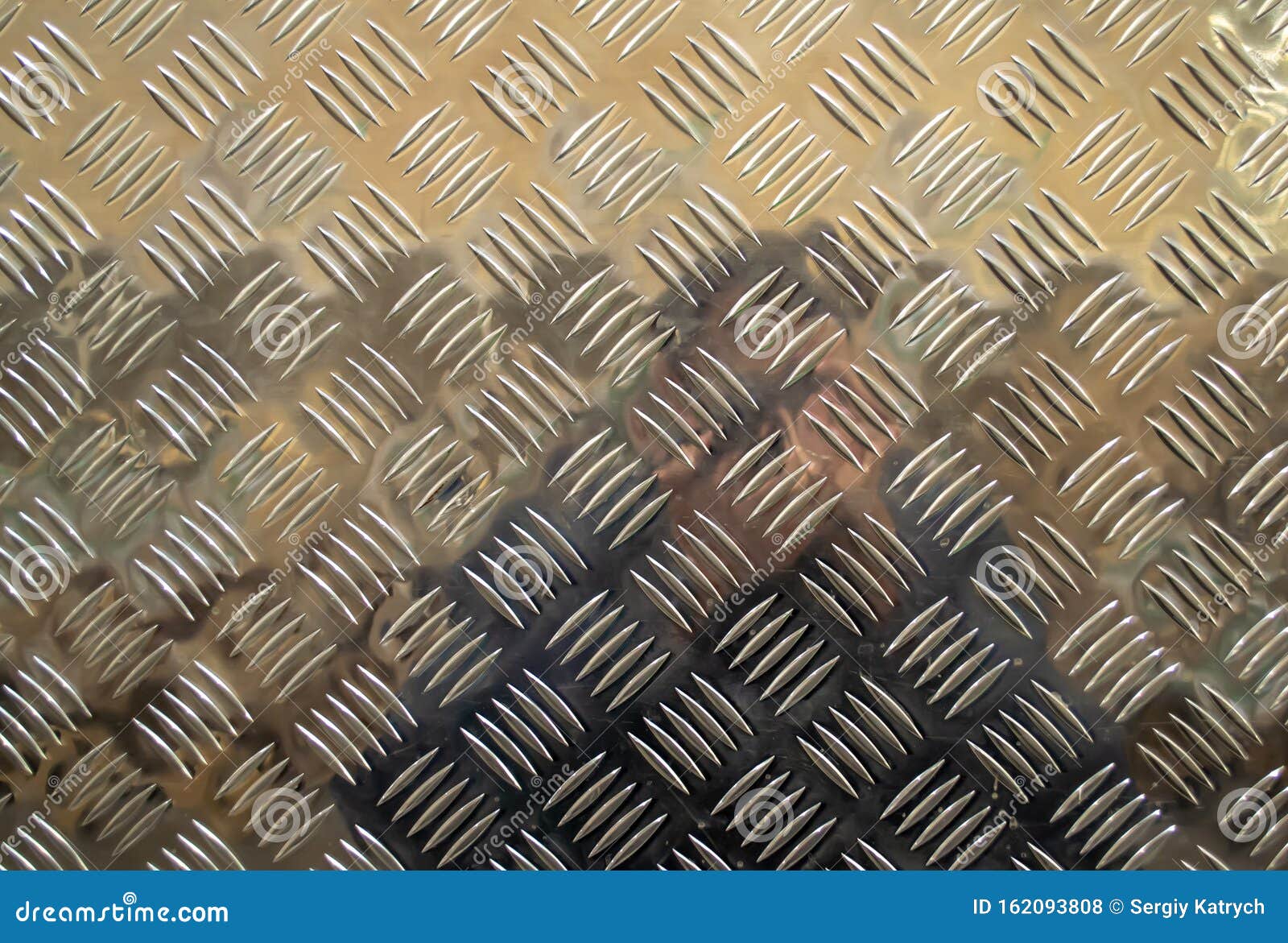 Metal Floor Plate, with Diamond Pattern Stock Illustration ...