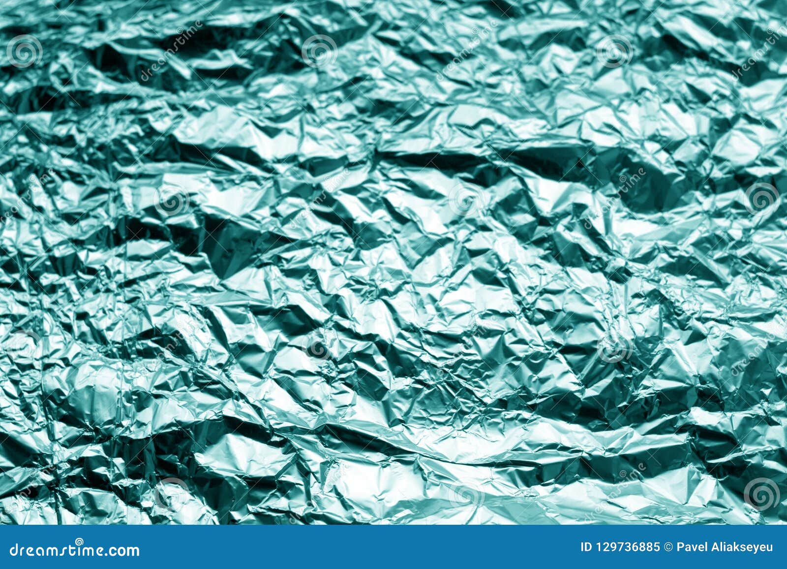 Metal Foil Texture in Cyan Tone. Stock Image - Image of metal, blue ...