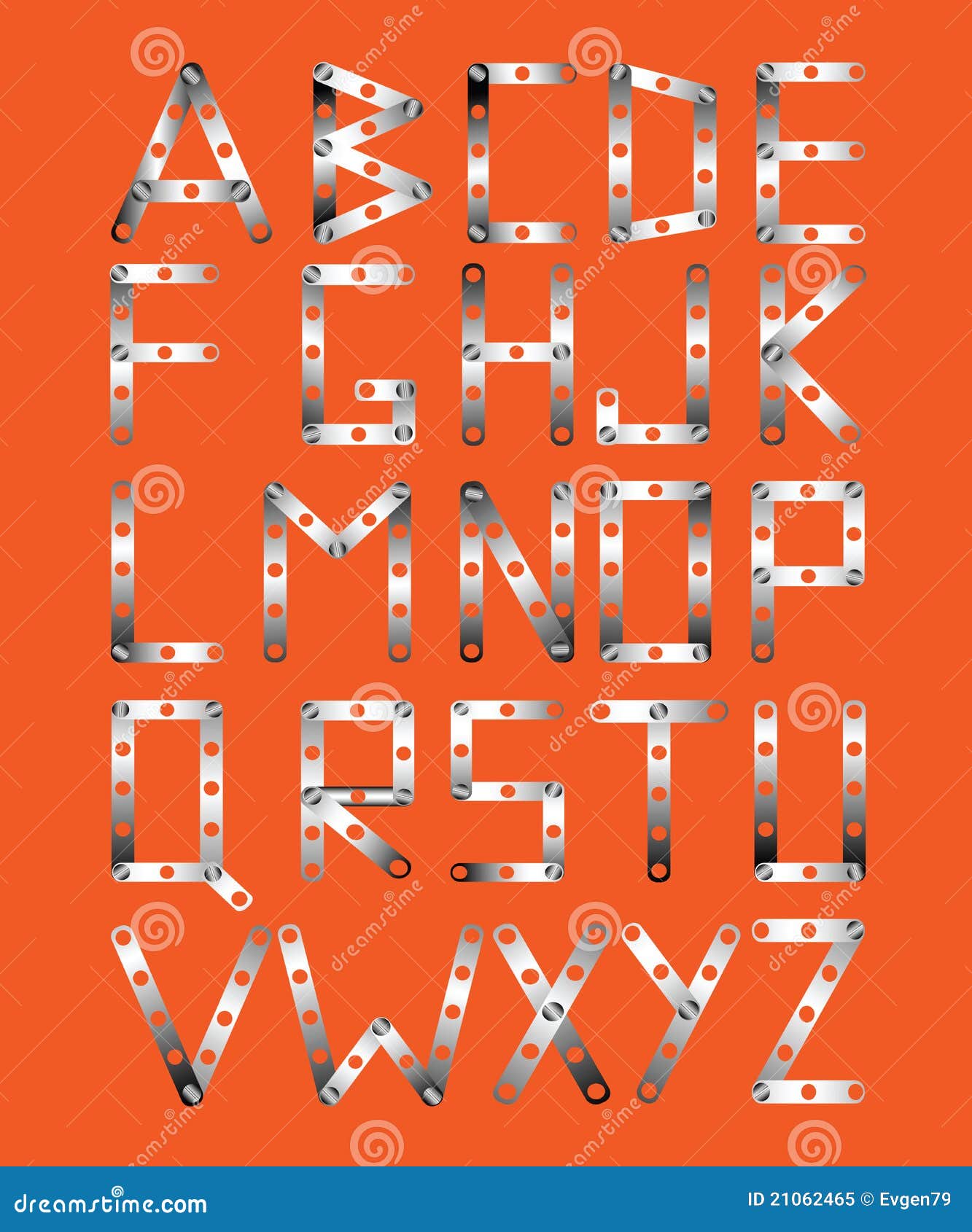 Metal font stock vector. Illustration of grainy, macro - 21062465