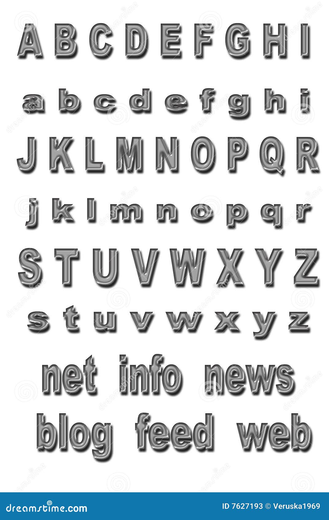 Metal font stock illustration. Illustration of computer - 7627193