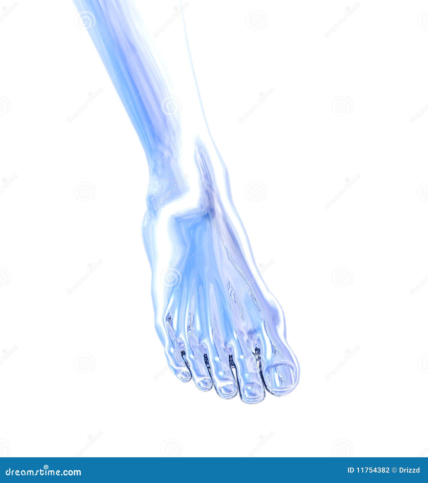 Metal foot stock illustration. Illustration of foot, futuristic - 11754382