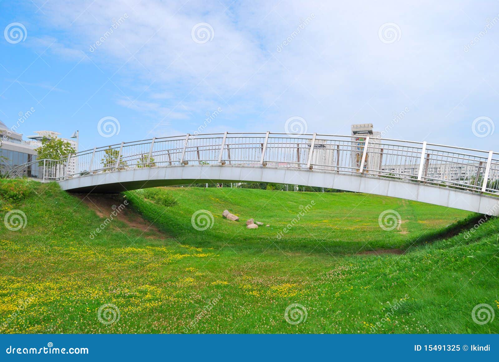 The metal foot bridge stock image. Image of stones, track - 15491325