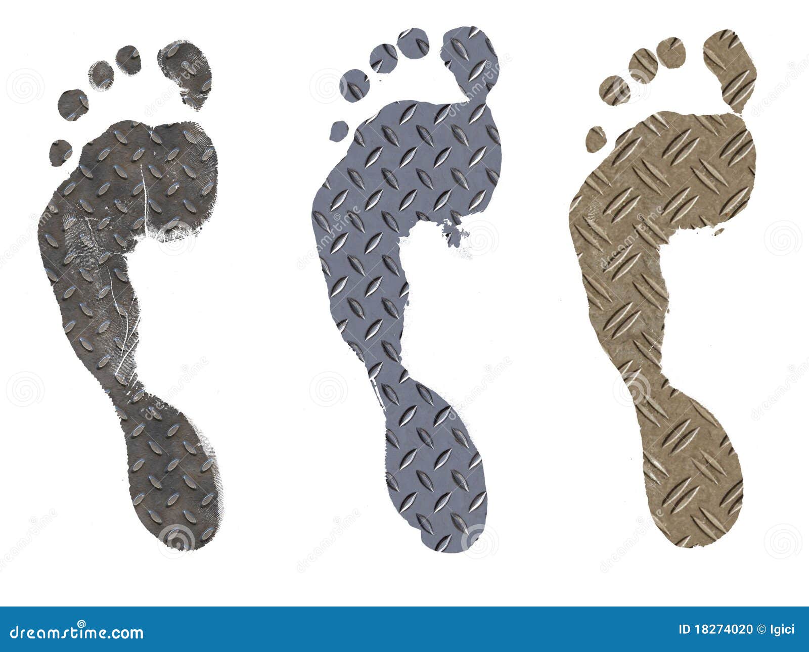 Metal foot mark stock illustration. Illustration of curve - 18274020