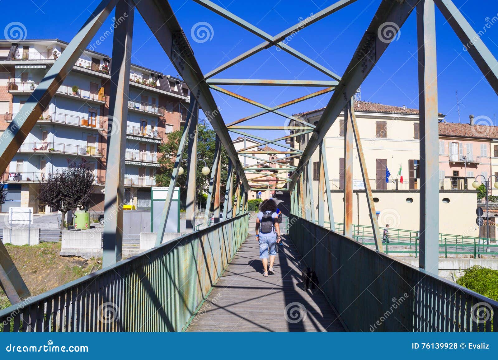 A Metal Footbridge. Ceva, Italy. August 6, 2016 Editorial Stock Photo ...