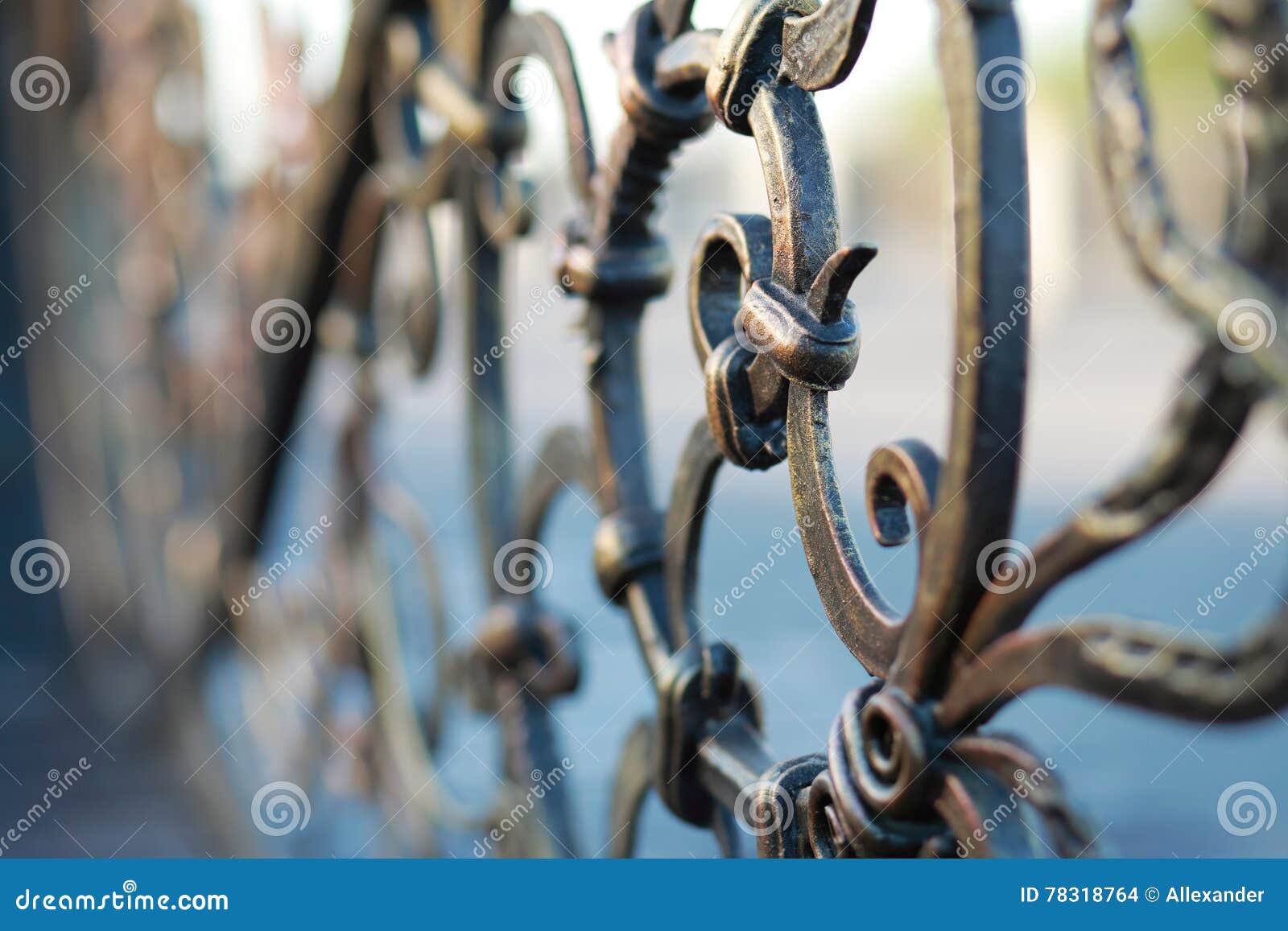 Metal Forged Fence Royalty-Free Stock Image | CartoonDealer.com #115401418