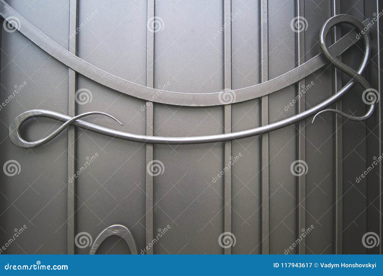 Metal Forged Gate Elements, in Dark Tones Stock Image - Image of garden ...