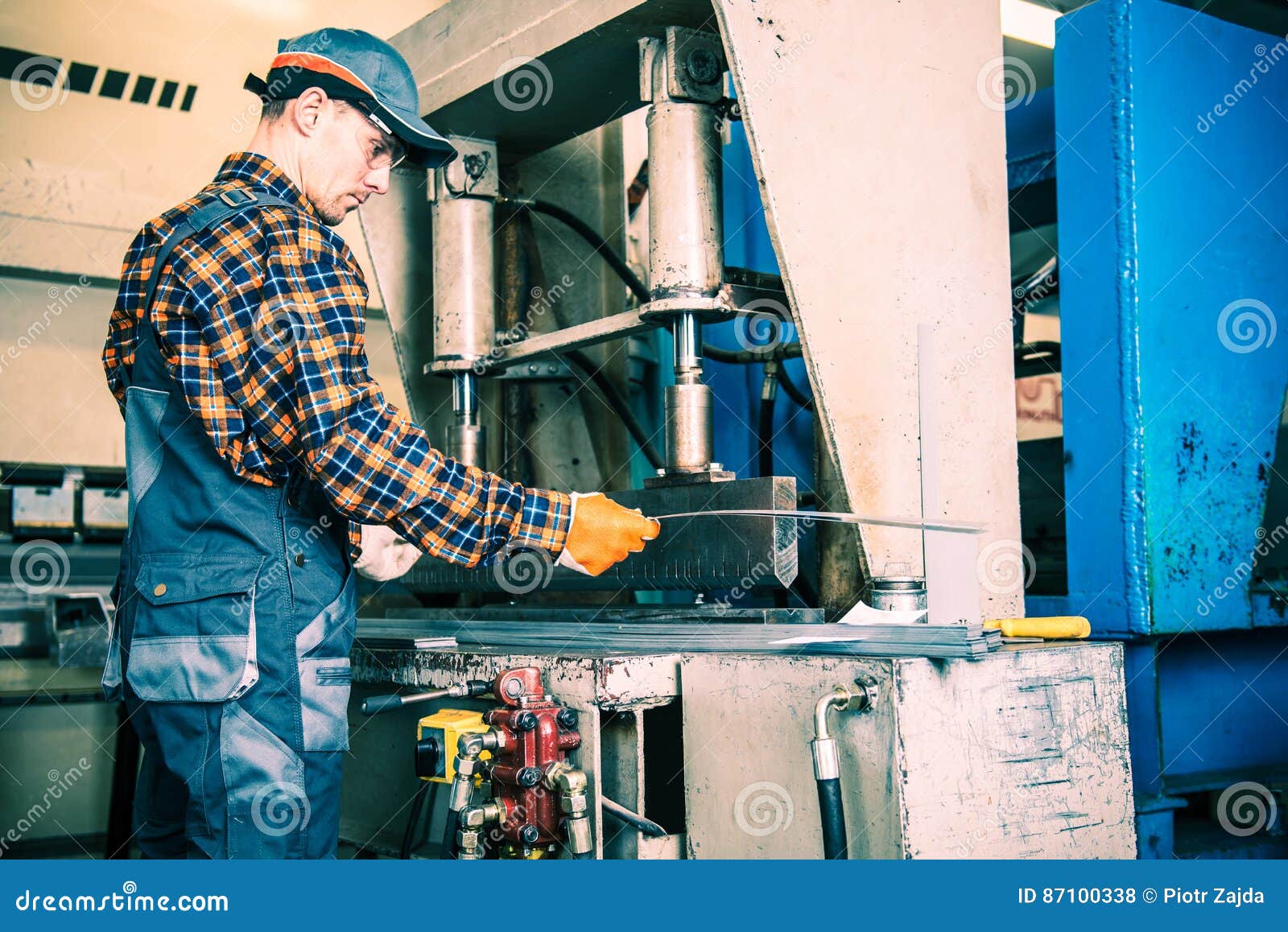 Metal Formation by Press stock photo. Image of labor - 87100338