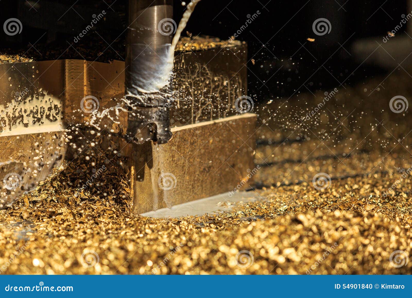 Metal Forming From CNC Lathing Machine Texture Stock Image ...