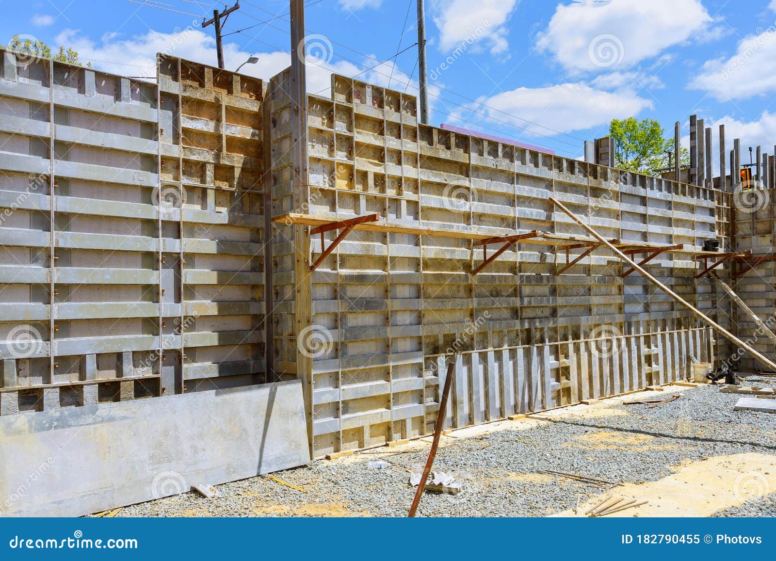 Metal Formwork of the Foundations of Building Under Construction Stock ...