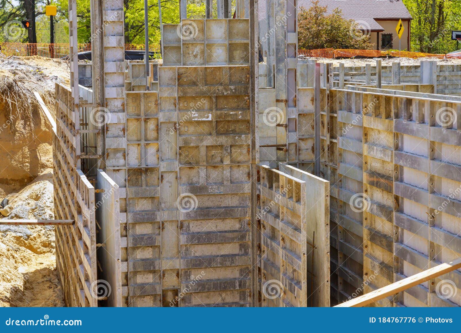 Metal Formwork of the Foundations of Building Under Construction Stock ...