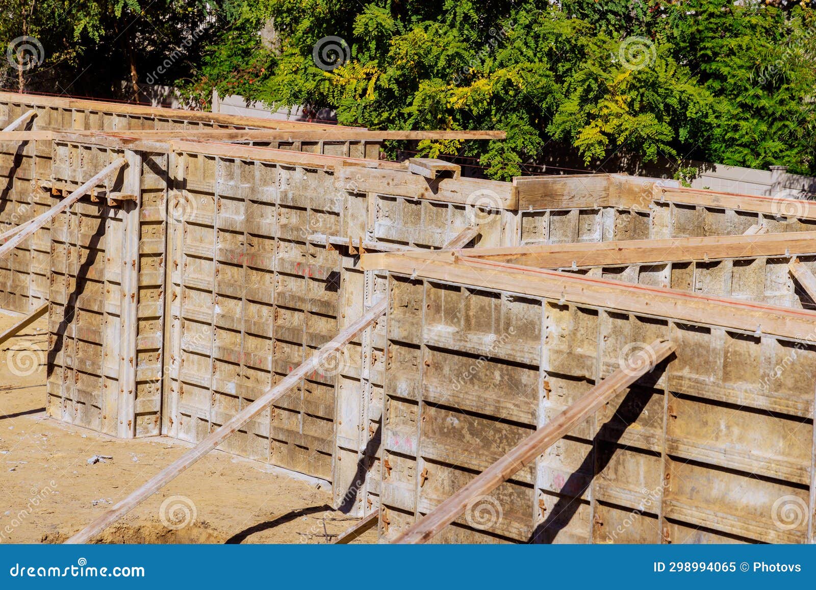 Metal Formwork Has Been Erected is Ready for Pouring Concrete for ...