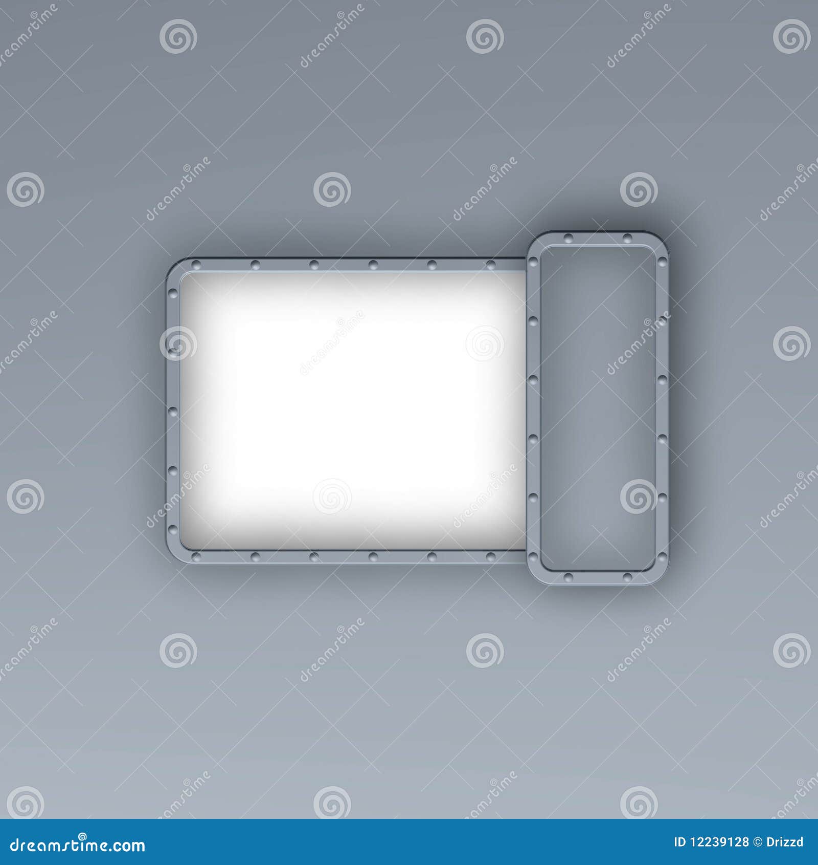 Metal Frame Border Background Stock Illustration - Illustration of ...